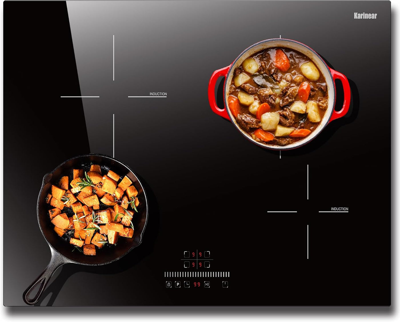 Karinear 30 Inch 4 Burner Drop-in Induction Cooktop