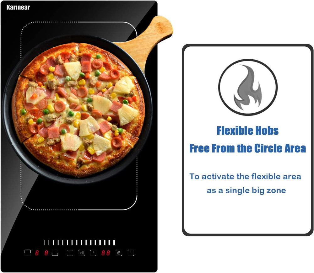 Karinear 12 Inch 2 Burners Induction Cooktop - Slider Control