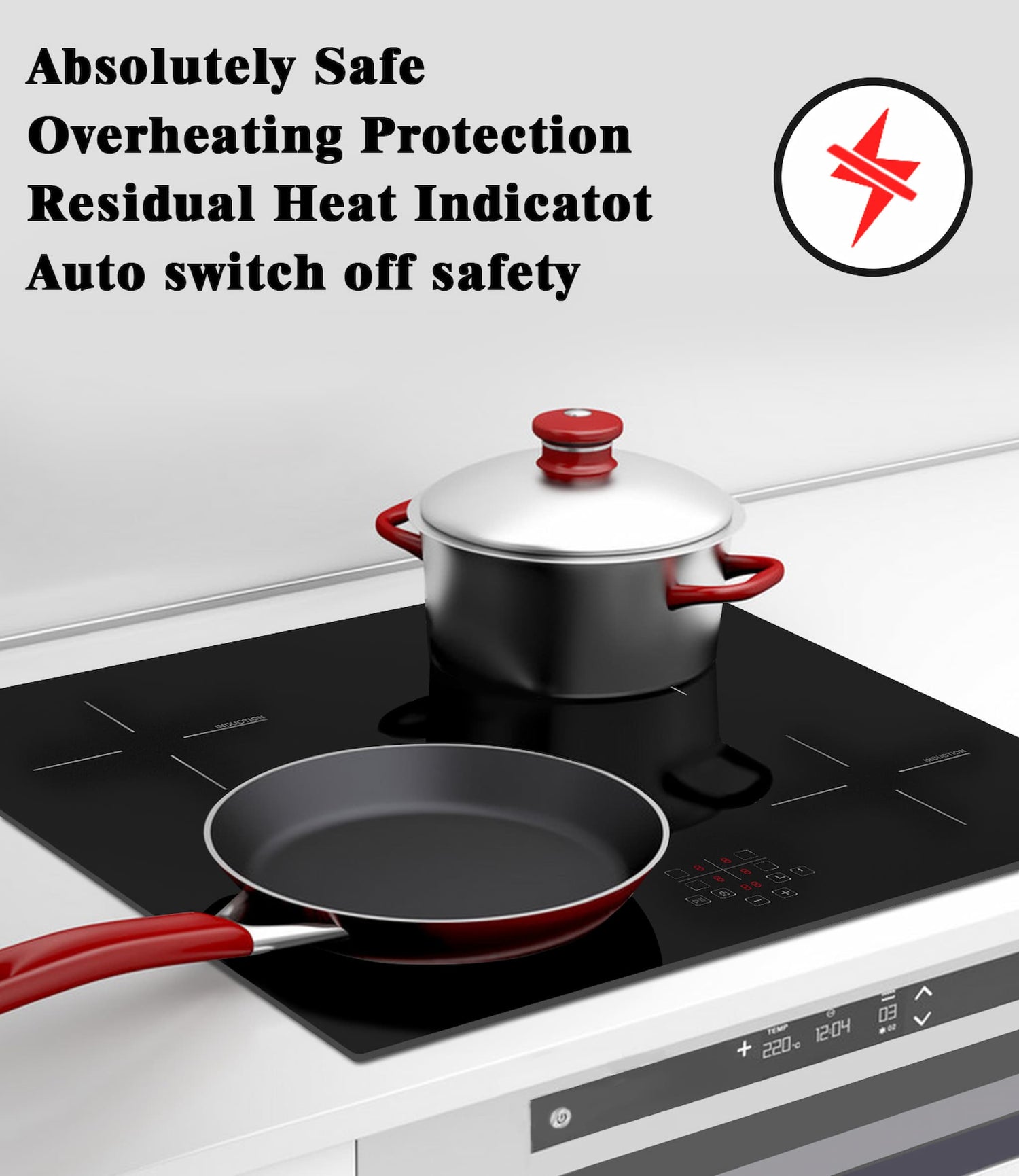 Karinear 24 Inch 4 Burner Drop-in Induction Cooktop