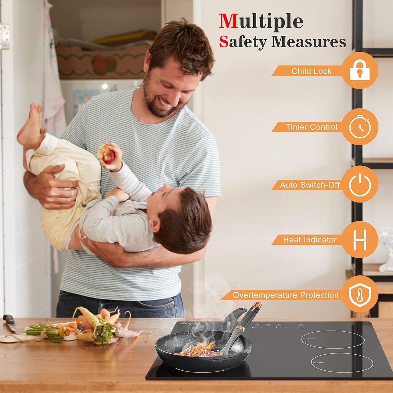 Karinear 60cm 4 Zones Plug in Induction Hob