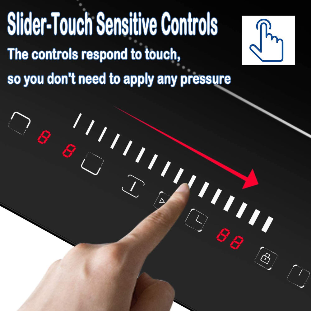 Karinear 12 Inch 2 Burners Induction Cooktop - Slider Control