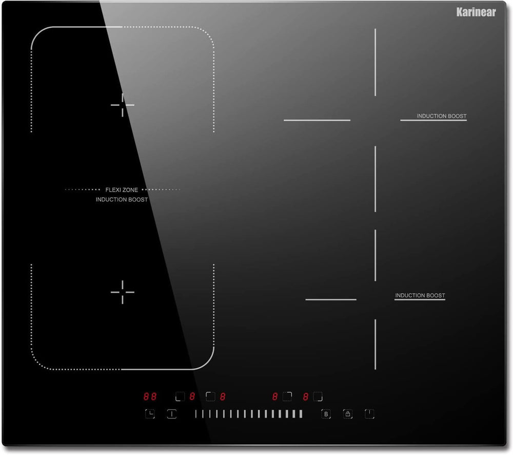 Karinear 24 Inch 4 Burner 7400W Built In Induction Cooktop