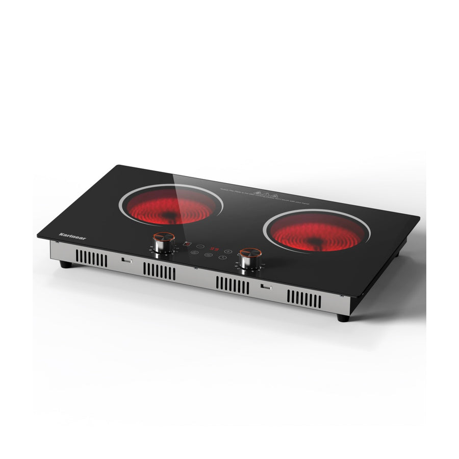 Karinear 24 Inch 2 Burner Electric Hot Plate With Knob Control & Senso