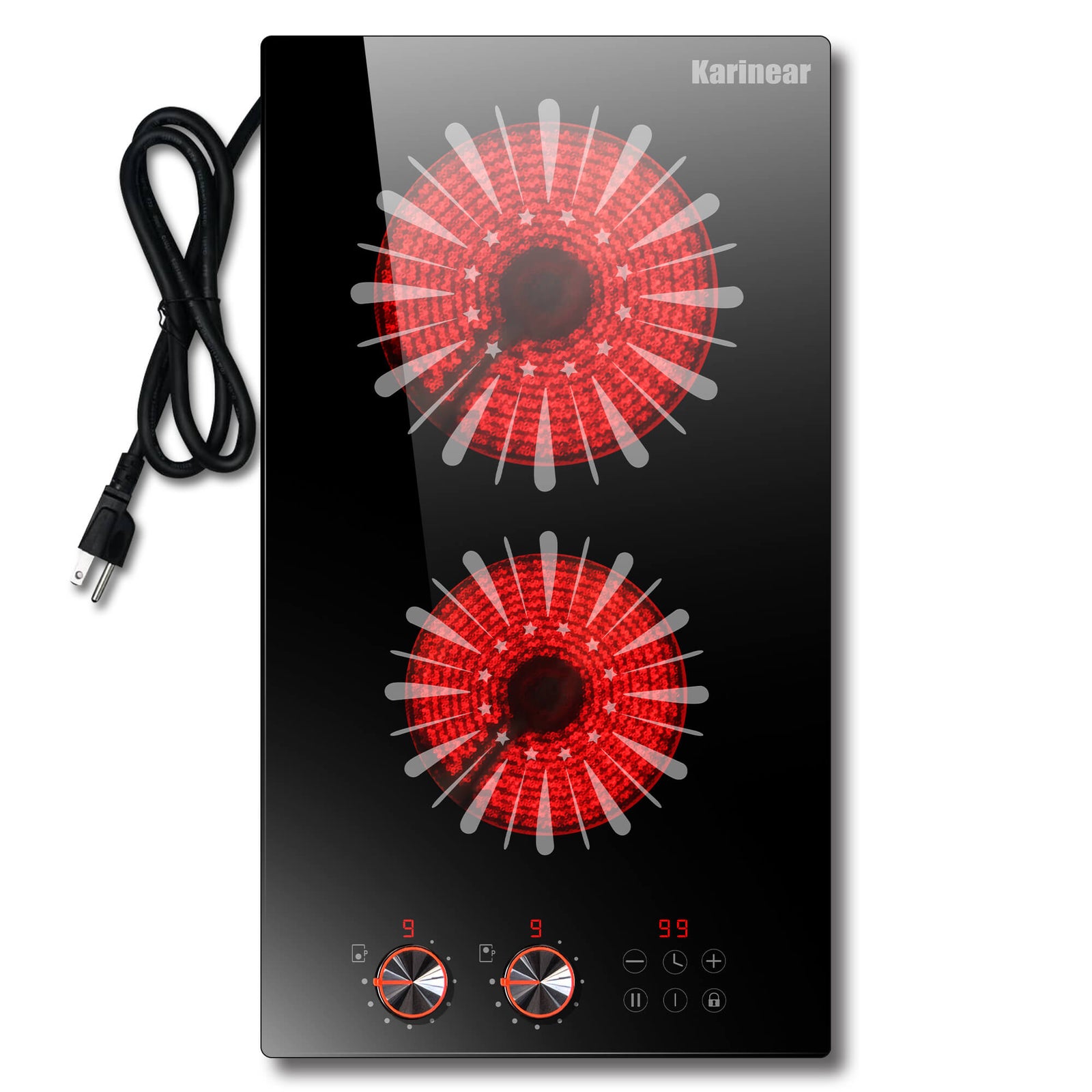 Karinear 12 Inch 2 Burners Countertop & Built-in Electric Stove