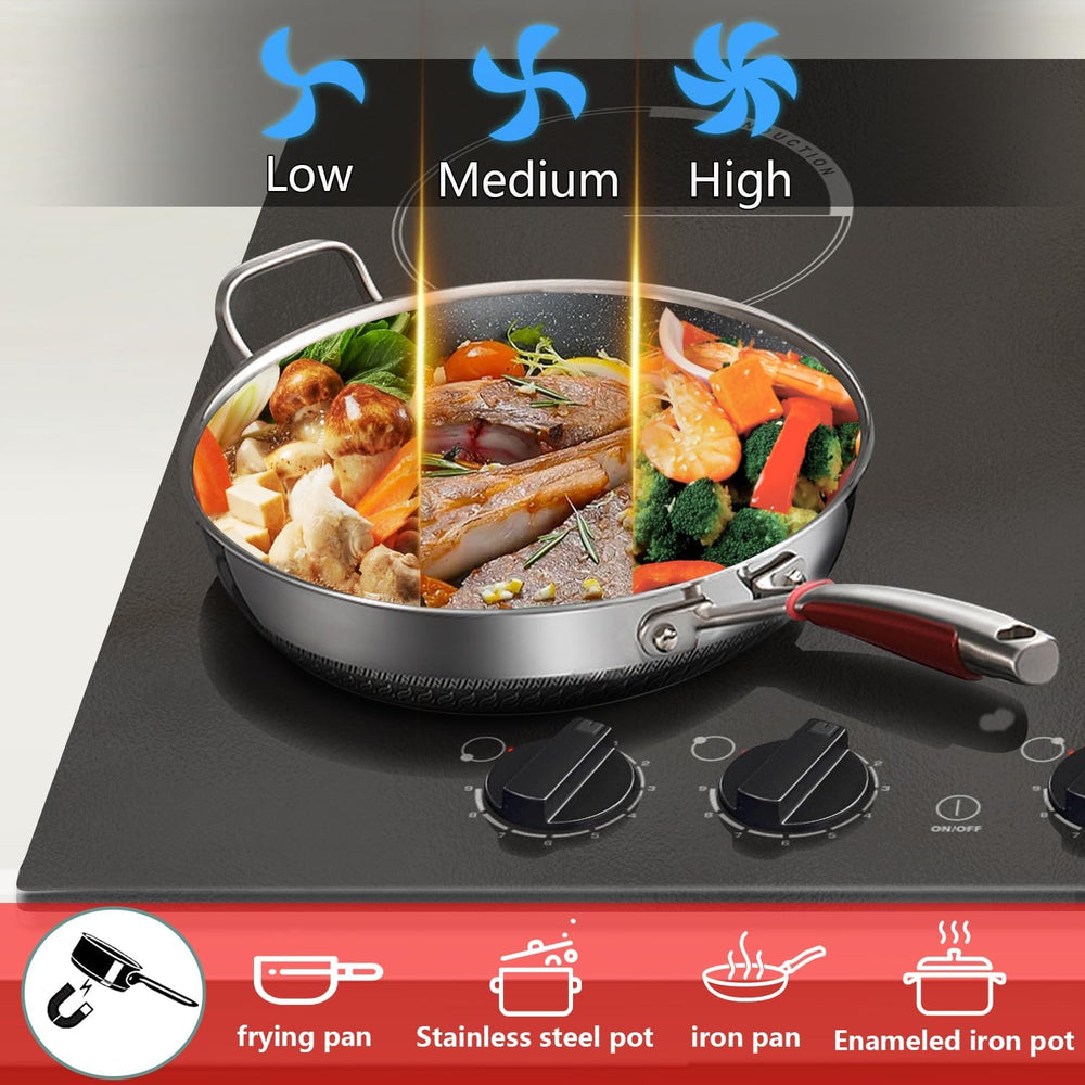 Karinear 24 Inch 4 Burner Built-in Induction Cooktop