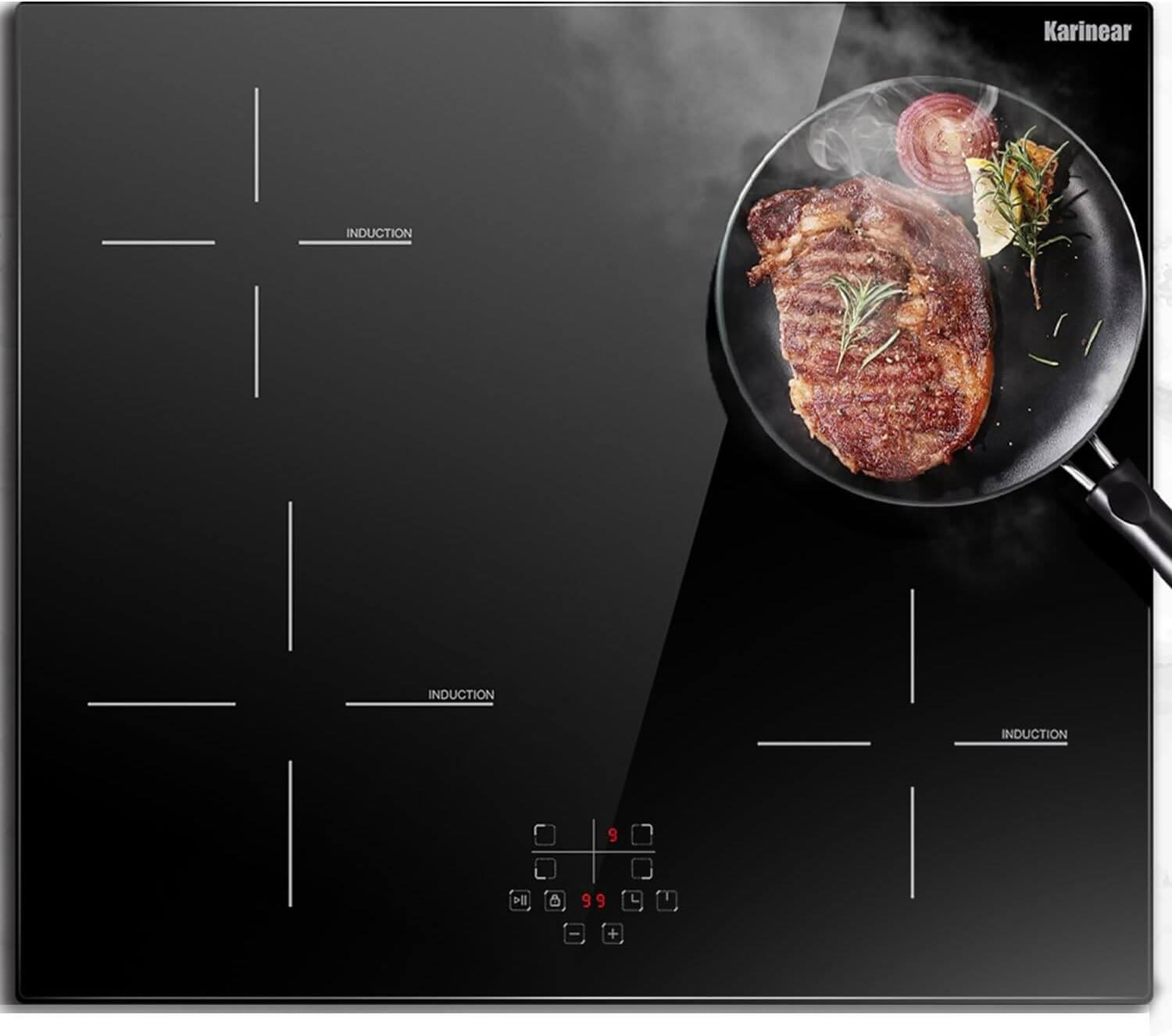 Karinear 24 Inch 4 Burner Drop-in Induction Cooktop