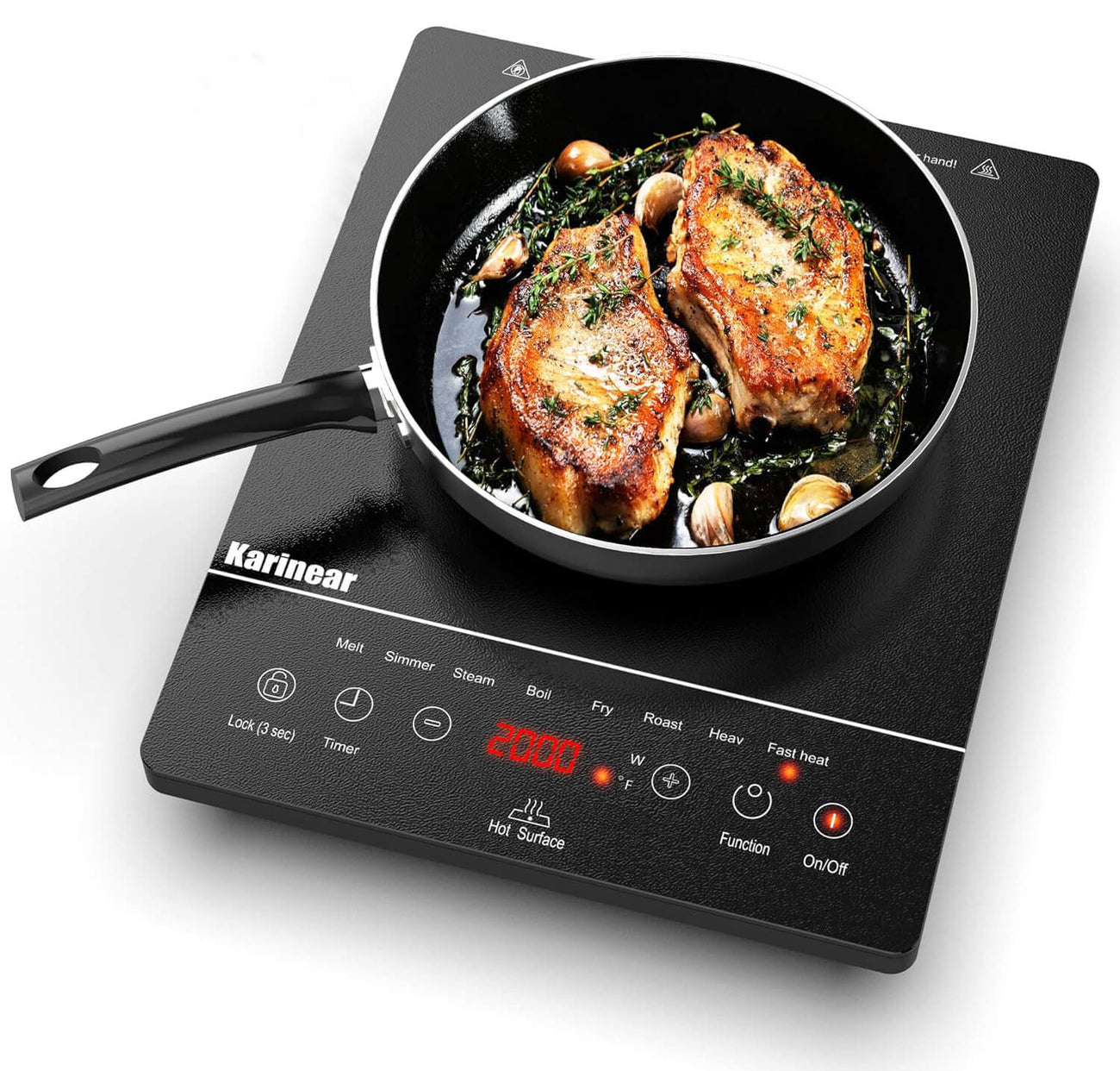 Karinear 1800W Portable Electric Cooktop